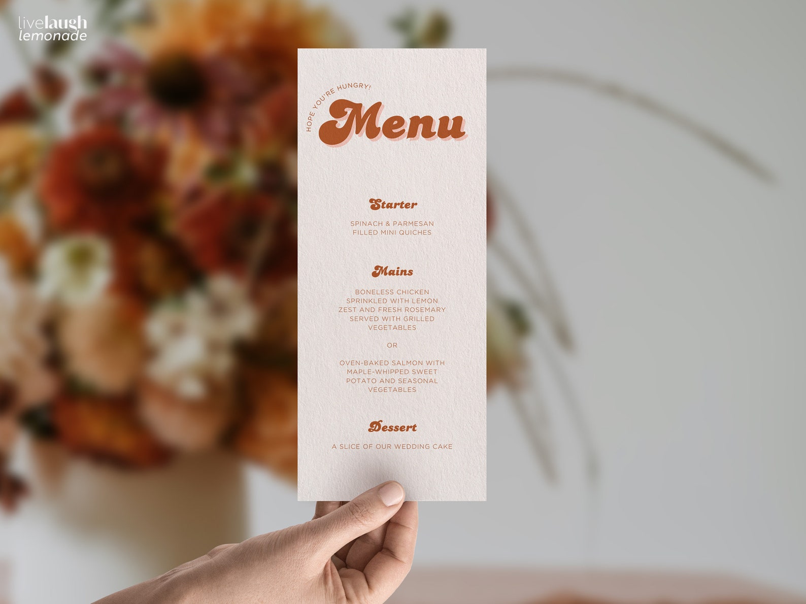 Retro Editable Wedding Menu Printable Template With Place Cards ...