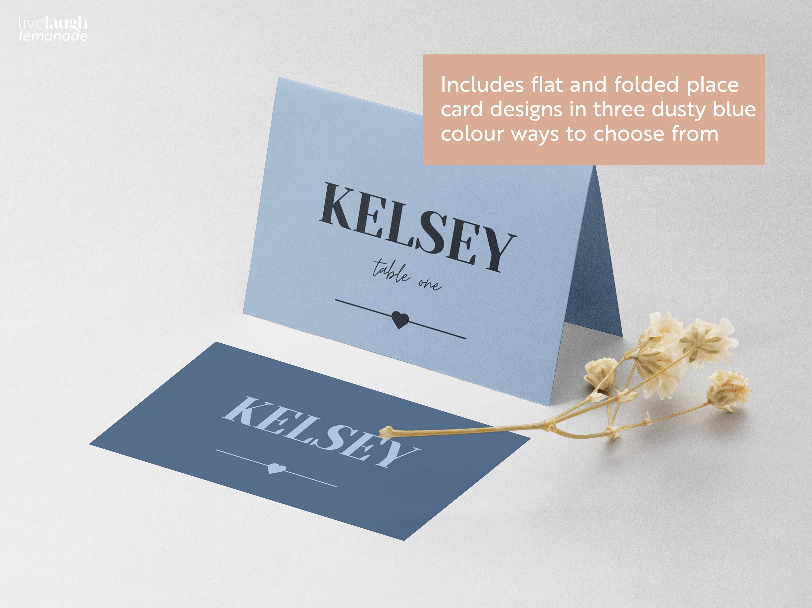 Simple Editable Wedding Menu and Place Cards Template for DIY Wedding ...