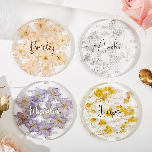 Resin Flower Coaster - Etsy