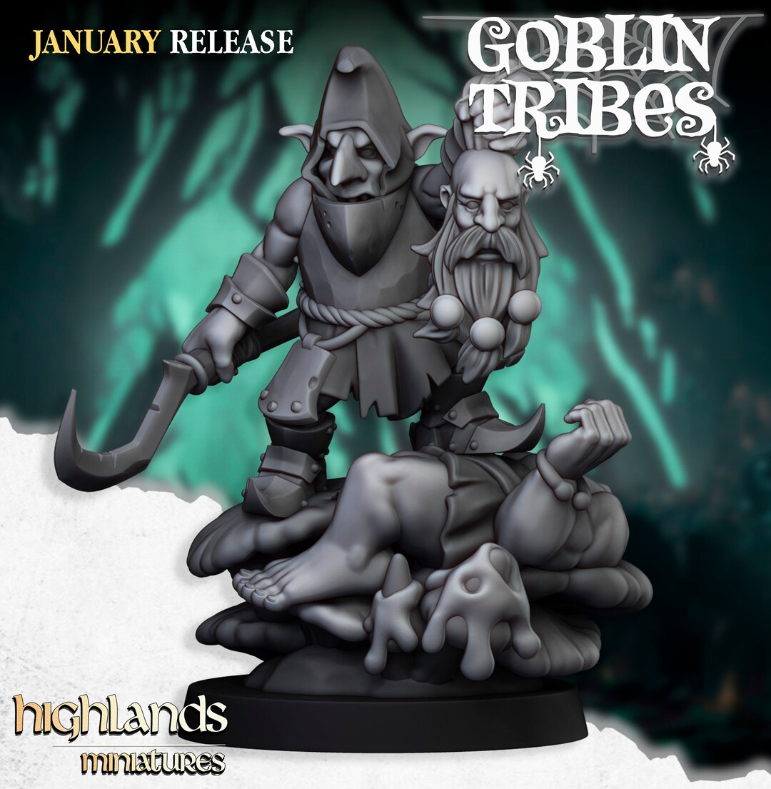 Swamp Goblins Boss - Highlands Miniatures Swamp Goblins - Etsy