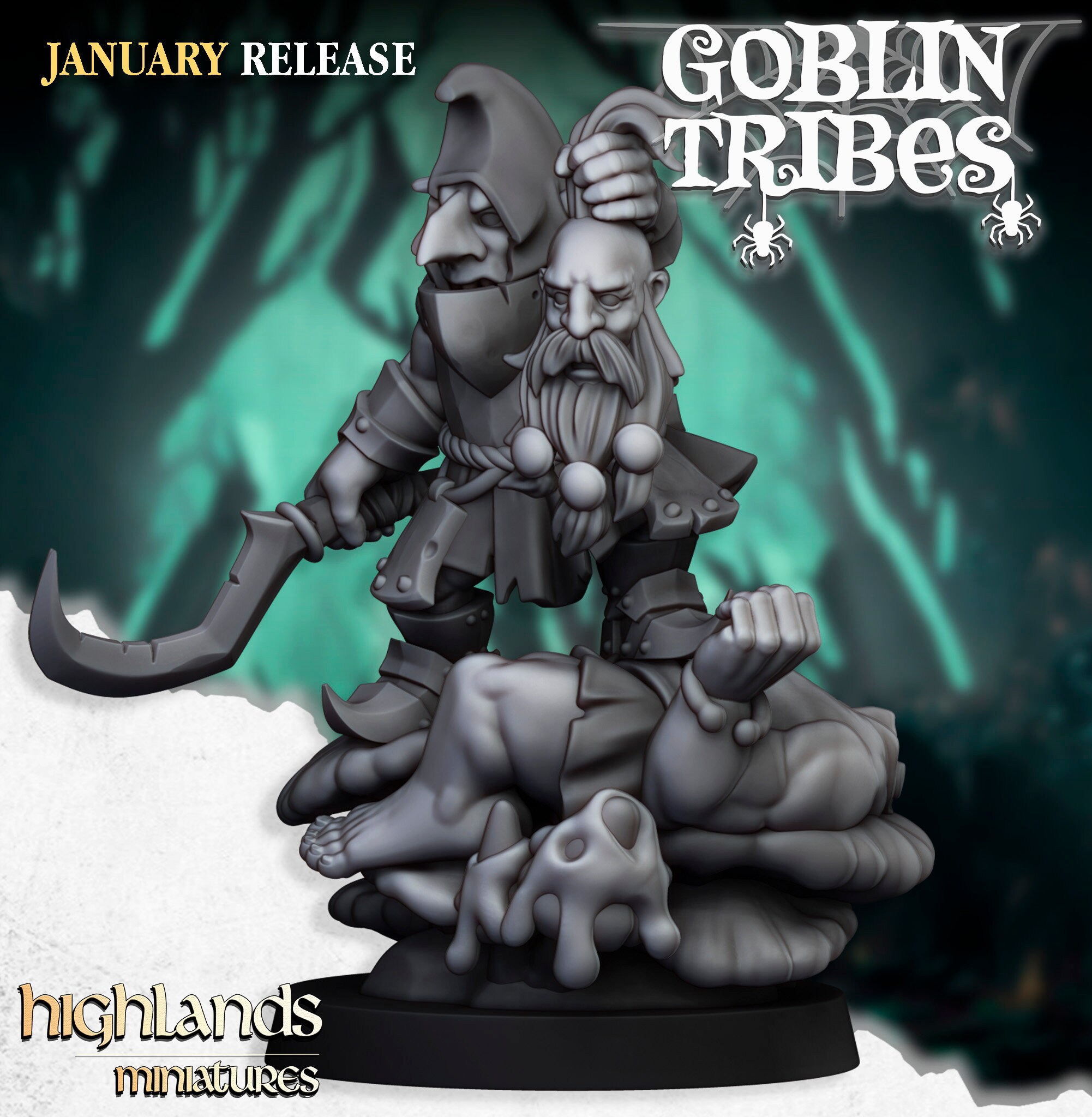 Swamp Goblins Boss - Highlands Miniatures Swamp Goblins - Etsy