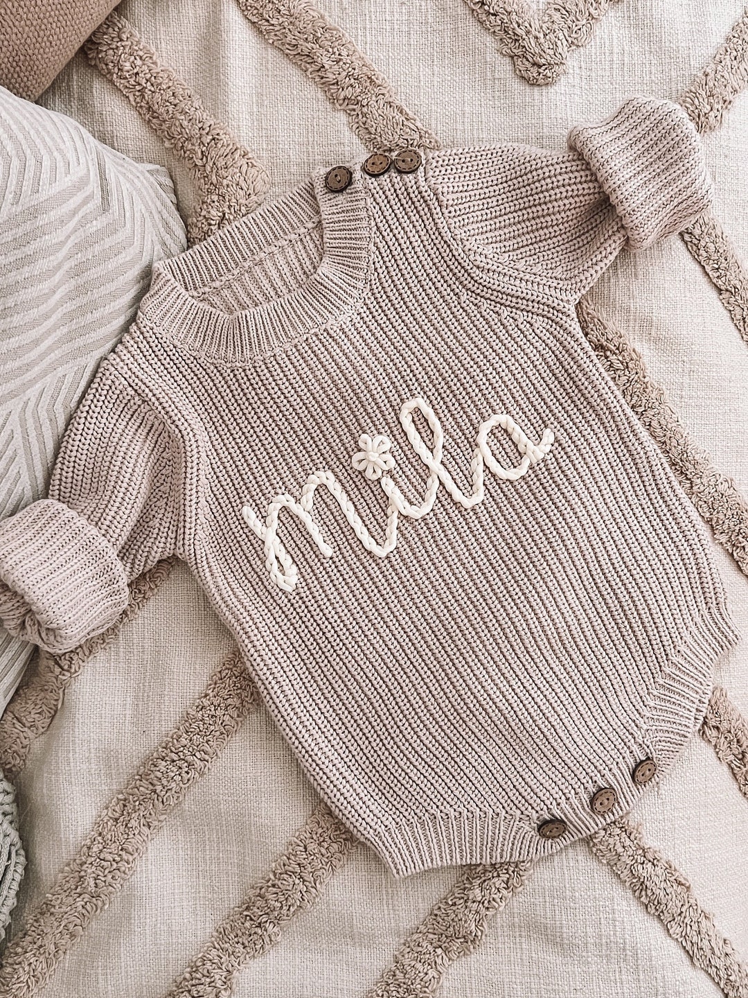 Personalized Baby Romper, Embroidery Name Romper, Newborn Baby Coming ...