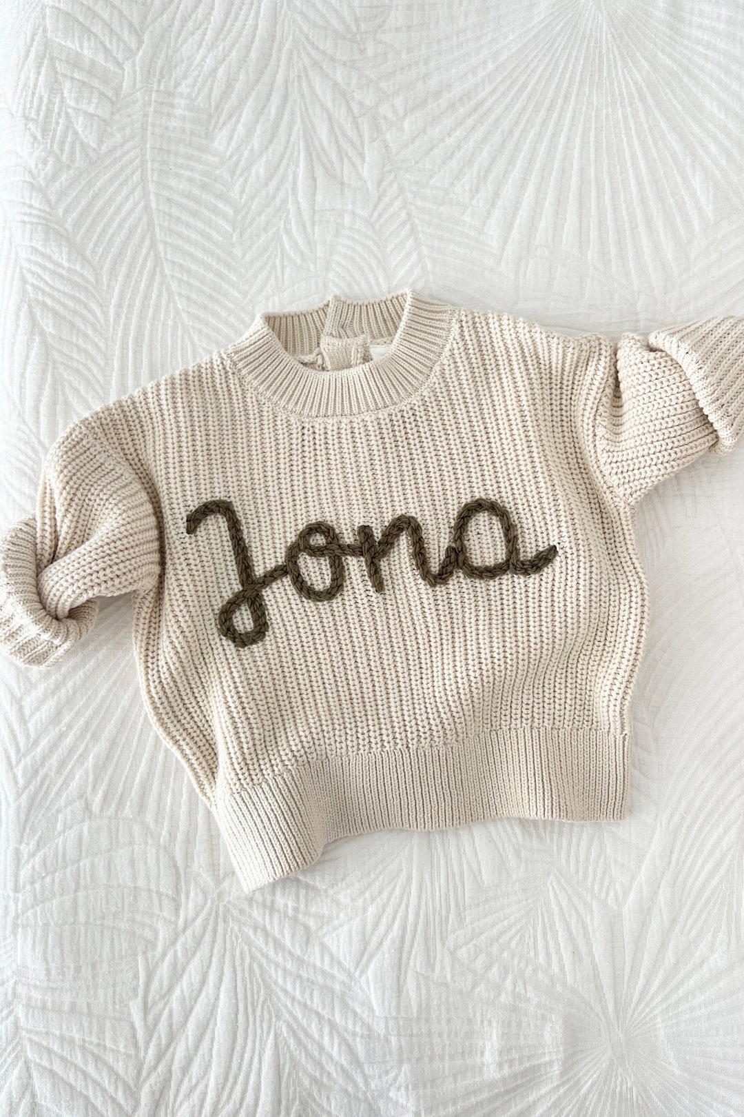 Personalized Baby Sweater, Embroidery Name Sweater, Newborn Baby Coming ...