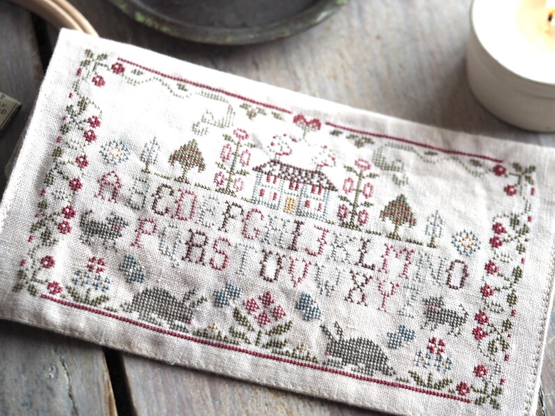 Antique Sampler Reproduction Cherry Garden Sampler PDF - Etsy
