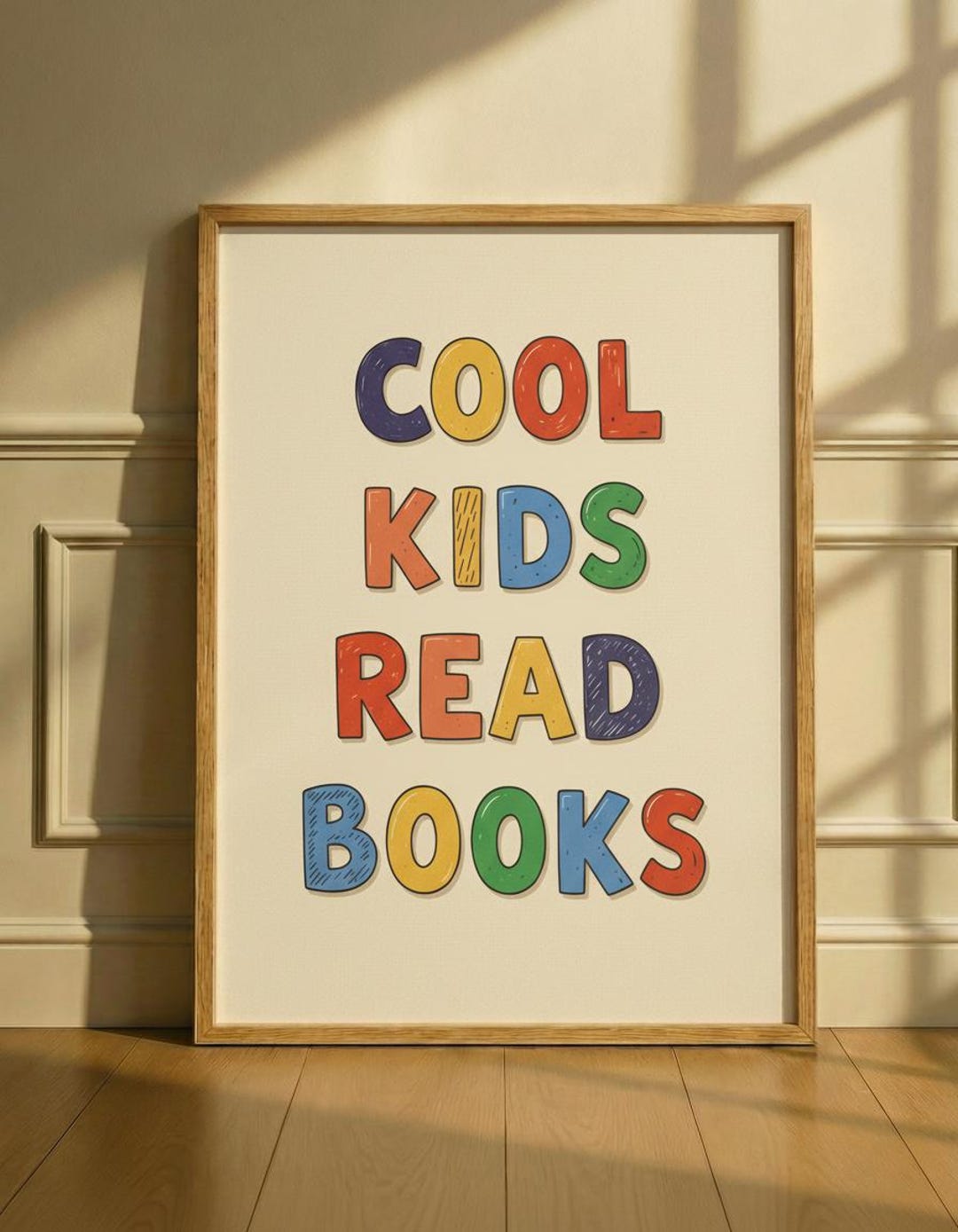 Cool Kids Read Books Print, Kids Book Wall Art, Inspirational Classroom ...