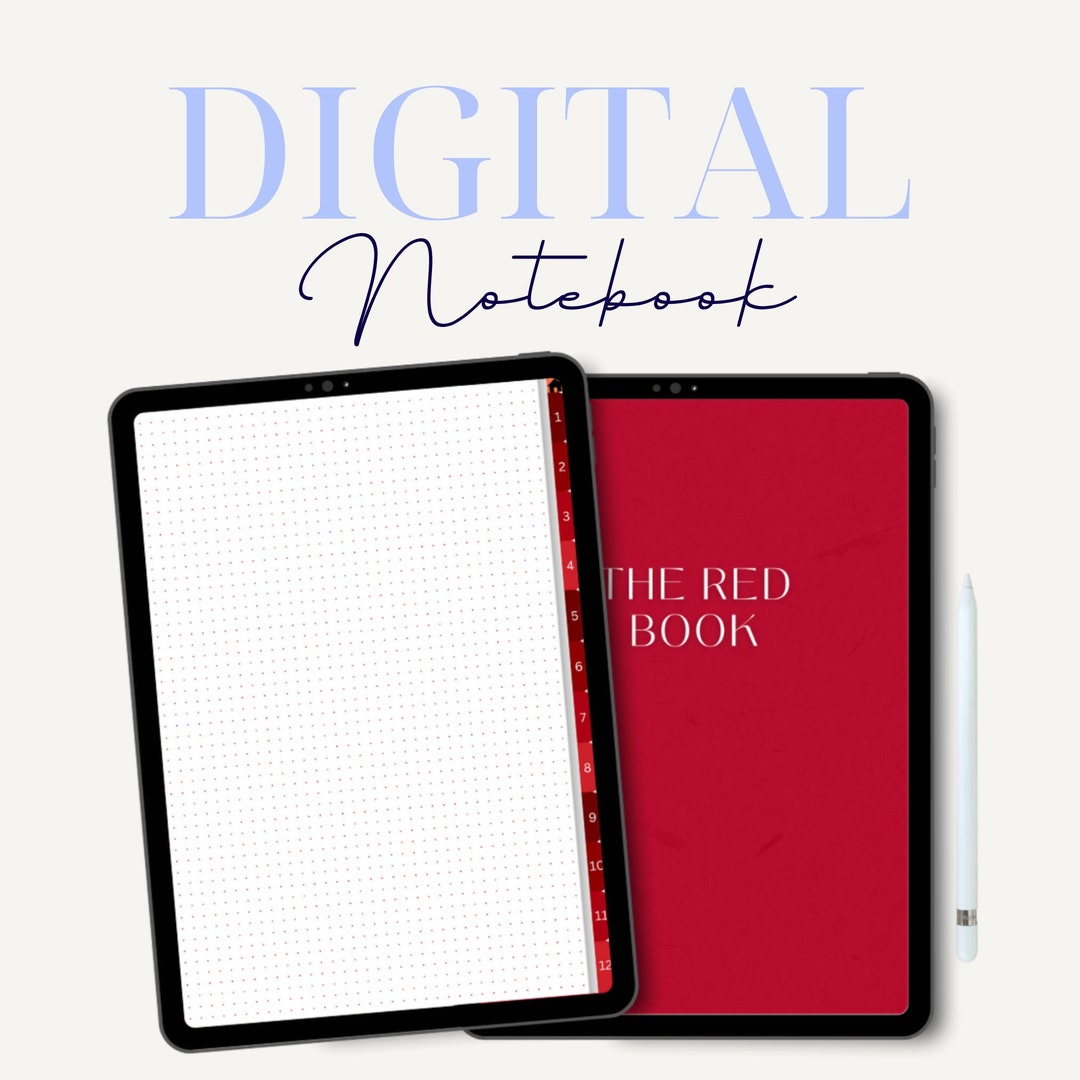 12 Subject Digital Notebook With Tabs Portrait Dot Grid Notebook for ...