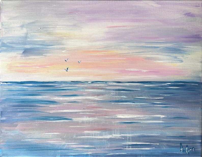 Evening Calm - Original Acrylic on Canvas - 28 X 36cm - Etsy