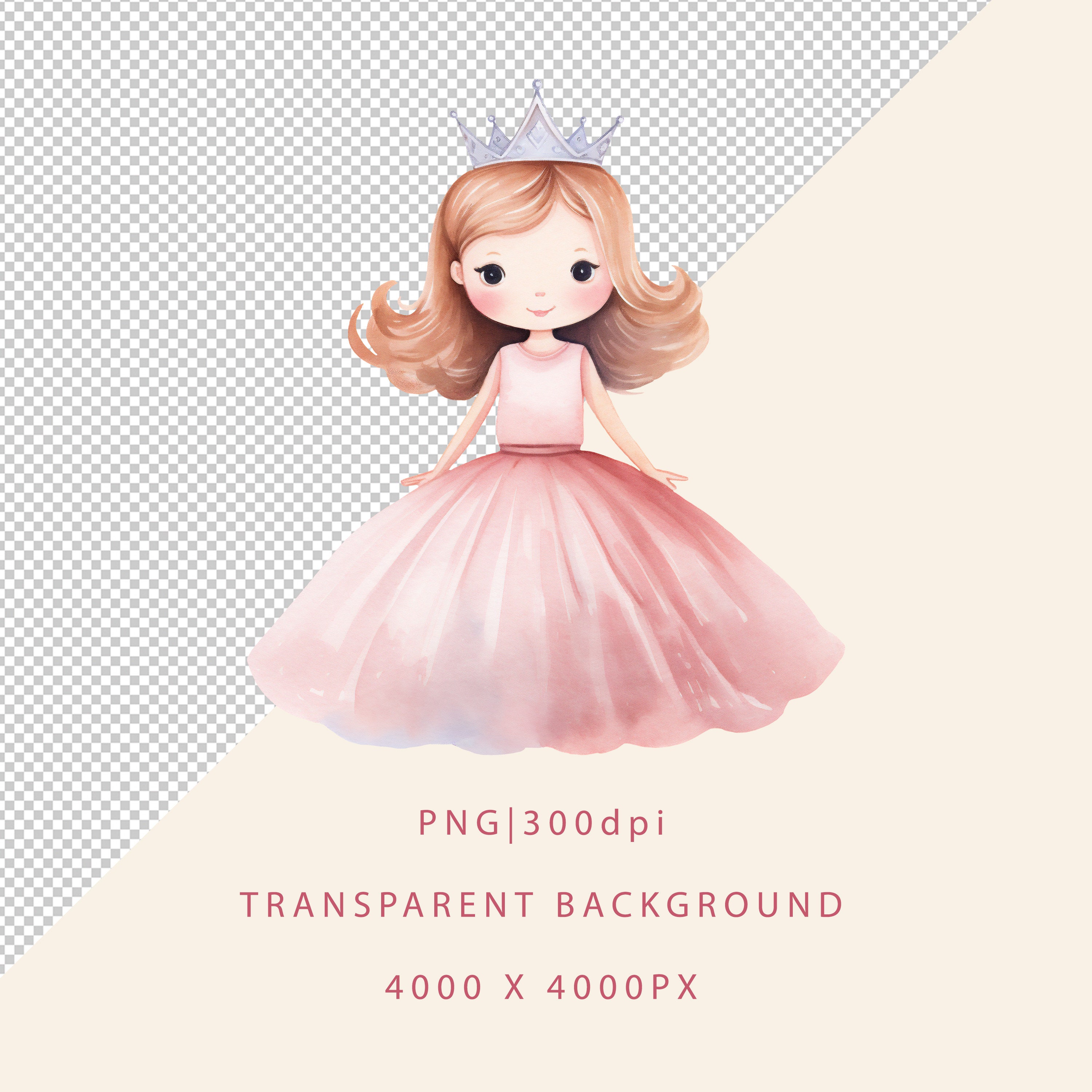 Little Princess Clipart-watercolor Princess Clipart-fairytale Clip Art ...