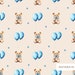 Teddy Bear With Balloon Seamless Pattern-repeating Pattern-teddy Bear ...