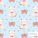 Cute Watercolor Cat Seamless Pattern, Pink Bow Kitty Digital Paper ...