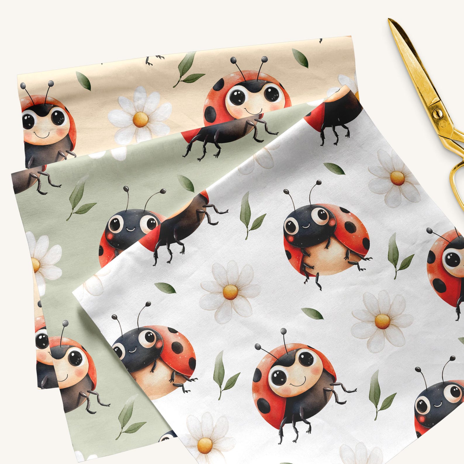 Cute Ladybugs Seamless Pattern | Seamless Patterns | Instant Download ...