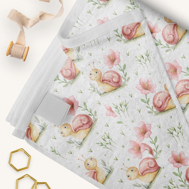 Cute Snail Seamless Pattern, Watercolor Snail Digital Paper, Animal ...