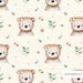 Seamless Watercolor Bear Pattern, Cute Teddy Bear Digital Paper, Baby ...