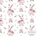 Cute Bunny Girl Seamless Pattern-watercolor Rabbit Pattern-digital ...
