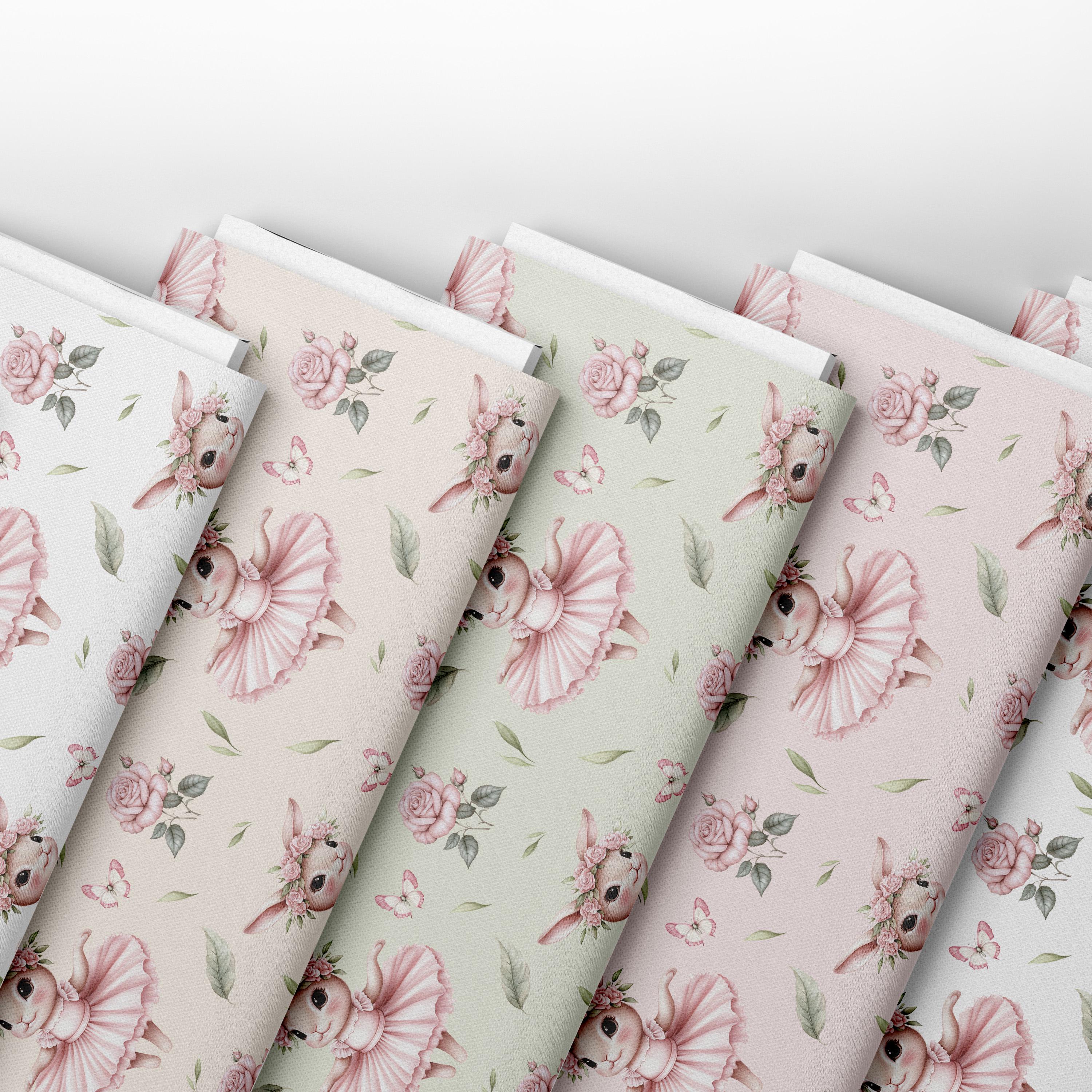 Cute Watercolor Ballerina Bunny Seamless Pattern-ballet Bunny in Tutu ...