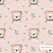Seamless Watercolor Bear Pattern, Cute Teddy Bear Digital Paper, Baby ...