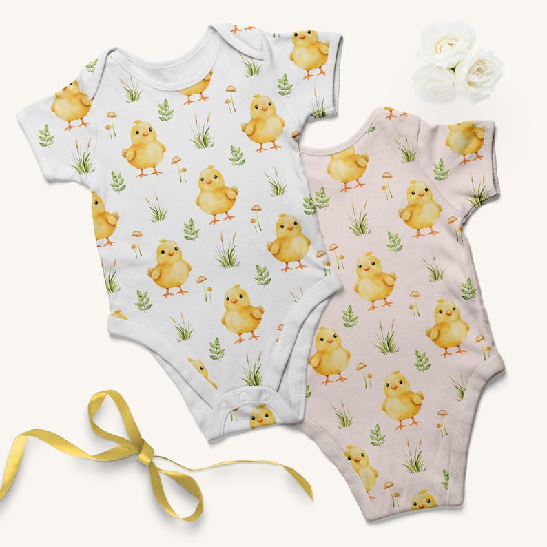 Watercolor Baby Chick Pattern, Cute Easter Seamless Digital Paper ...