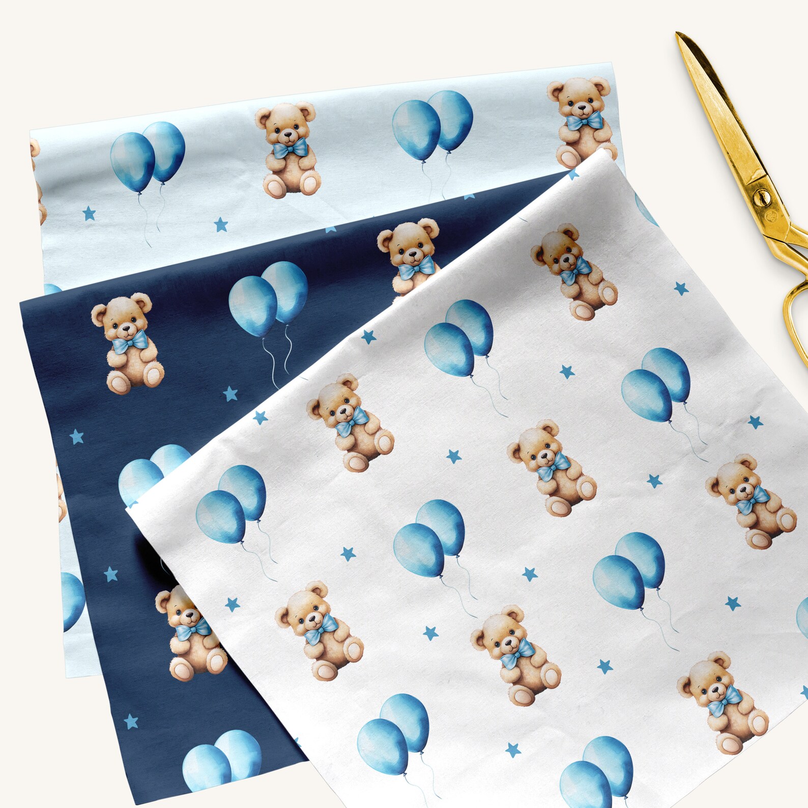 Teddy Bear With Balloon Seamless Pattern-repeating Pattern-teddy Bear ...