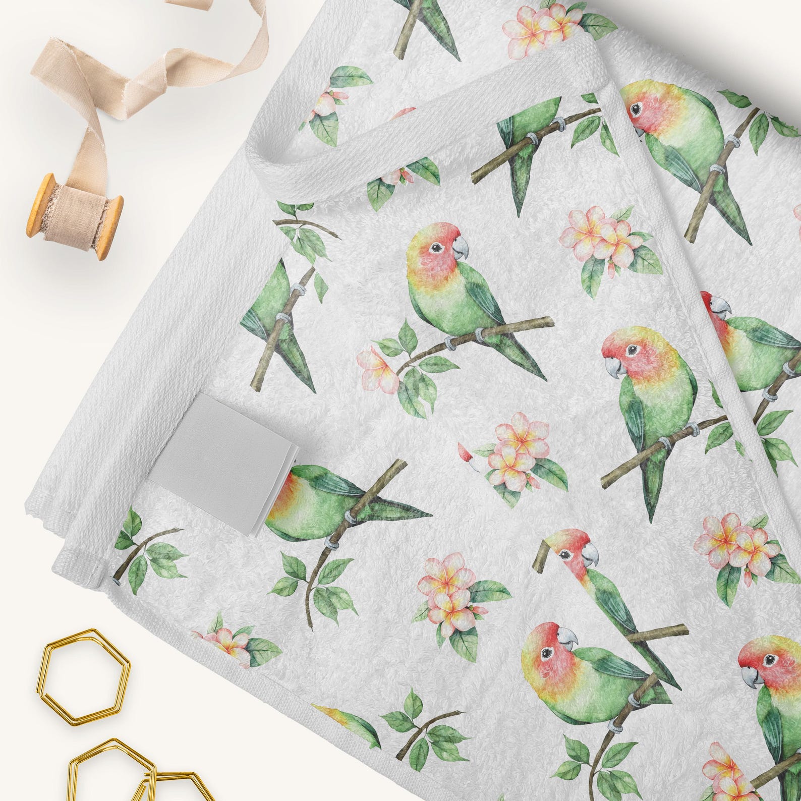 Lovebird Floral Seamless Pattern, Parrot Pattern,tropical Bird Digital ...