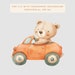 Bear Riding a Car Clip Art-bear Watercolor Illustration-animal Clipart ...