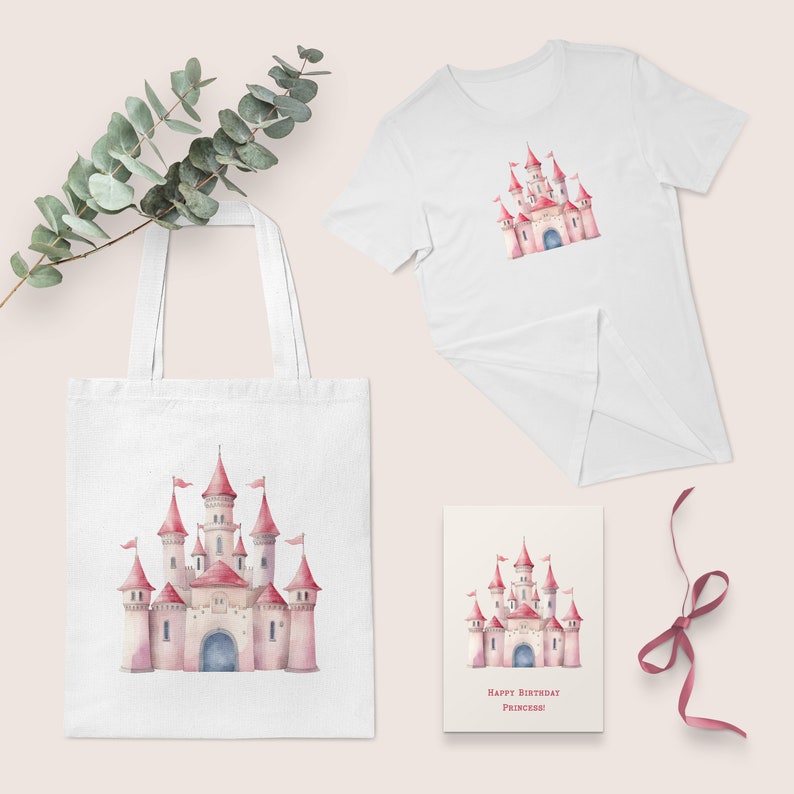 Pink Fairy Tale Castle Clipart-baby Shower Clip Art Png-clipart ...