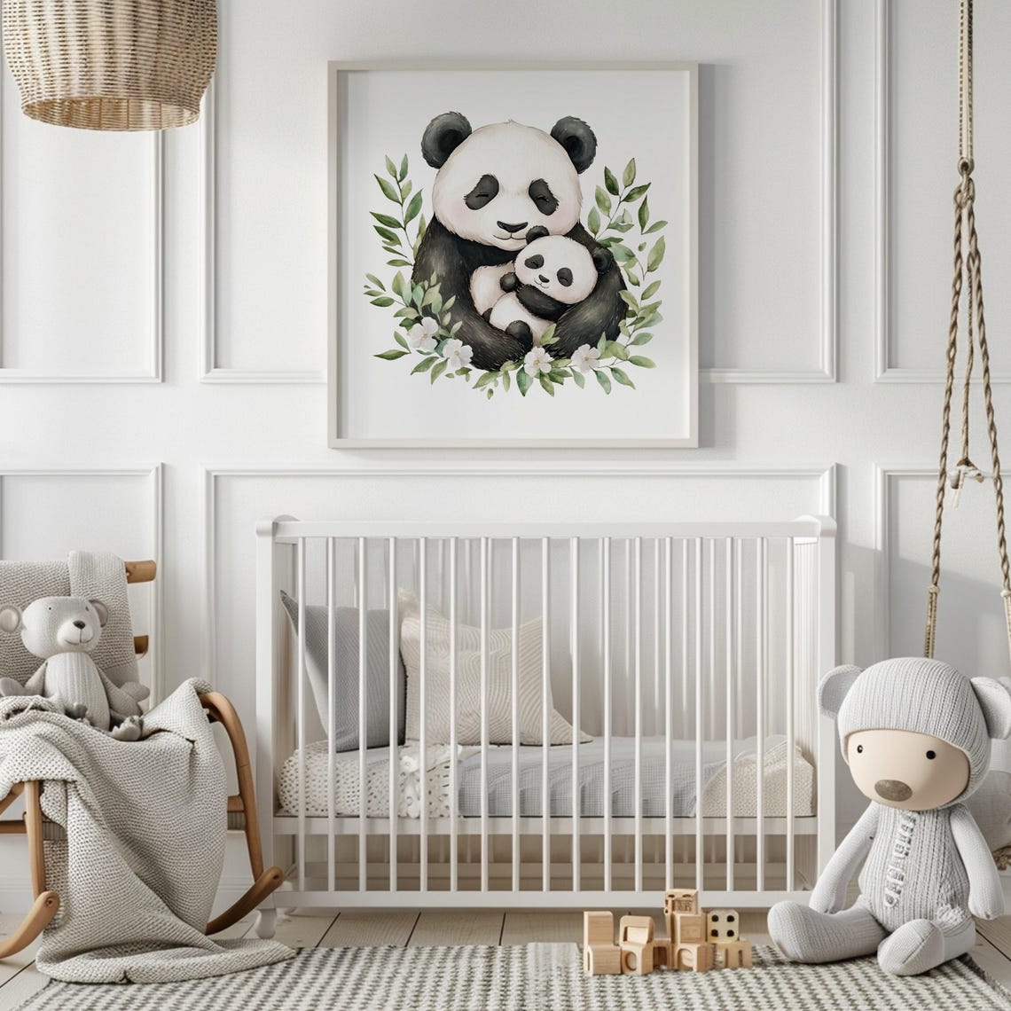 Mama Panda Clipart, Watercolor Panda Clipart, Cute Baby Panda Clip Art ...