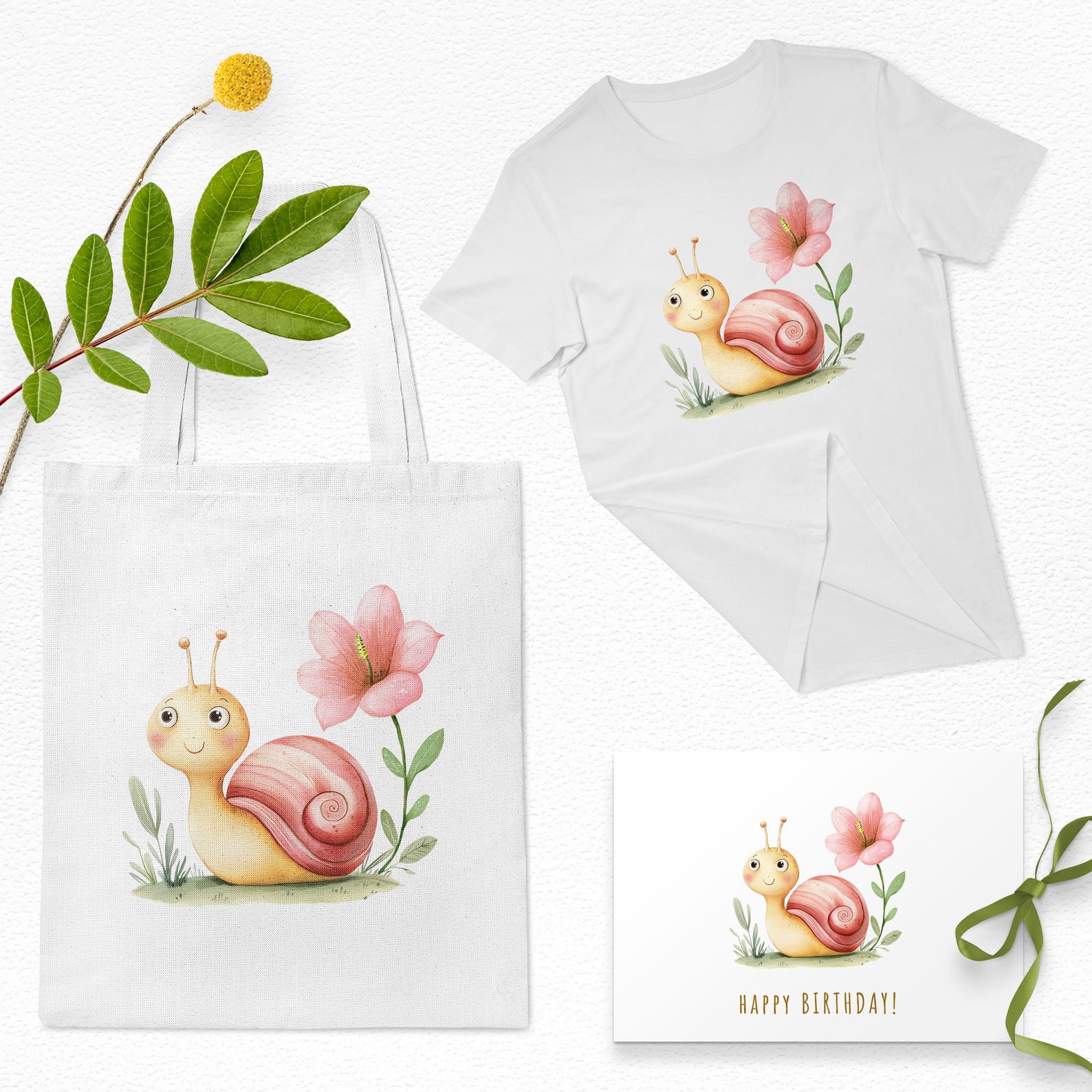 Cute Snail Watercolor Clipart PNG, Nursery Wall Art, Woodland Animal ...