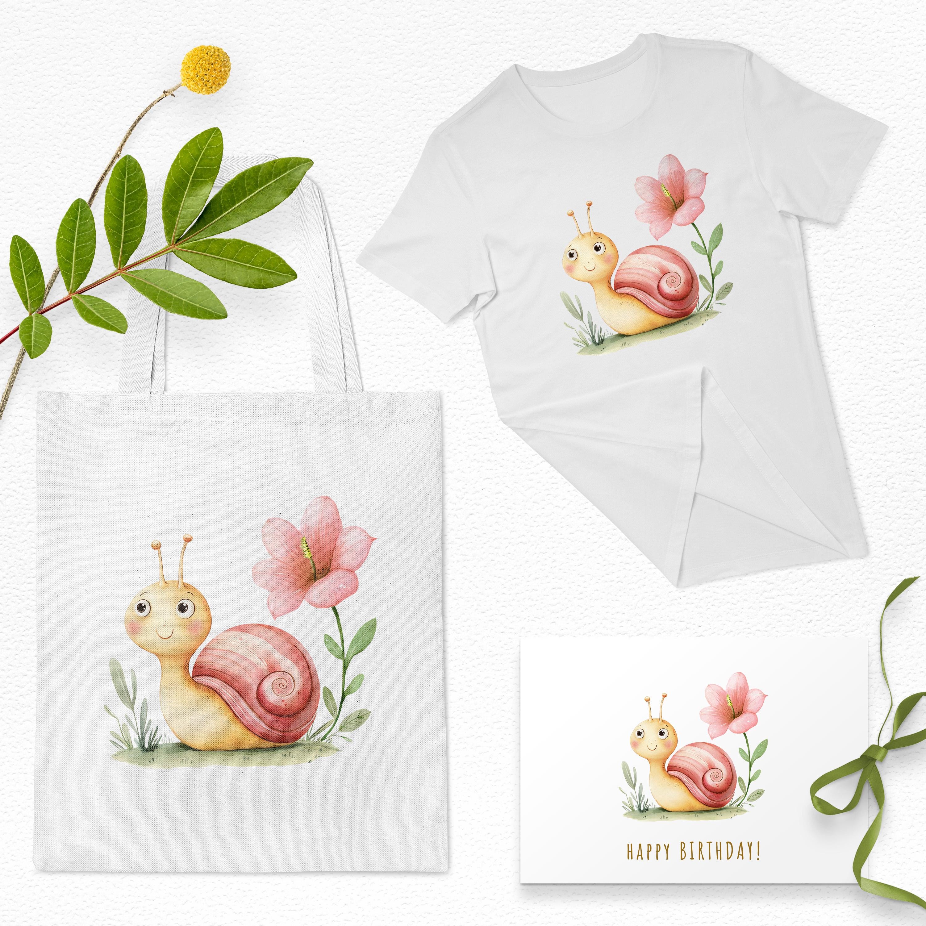 Cute Snail Watercolor Clipart PNG, Nursery Wall Art, Woodland Animal ...