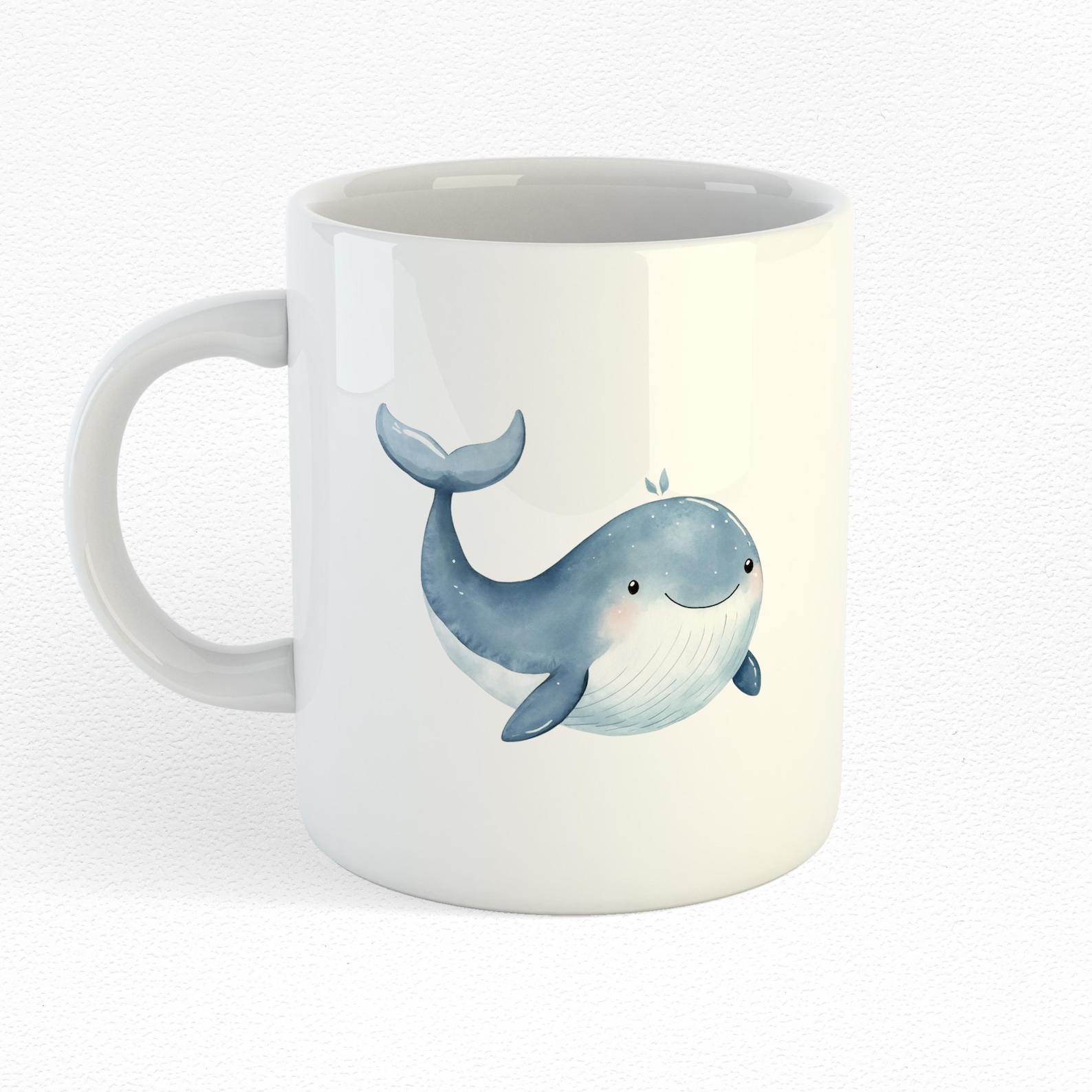 Watercolor Baby Whale Clipart – Cute Ocean Animal PNG for Sublimation ...