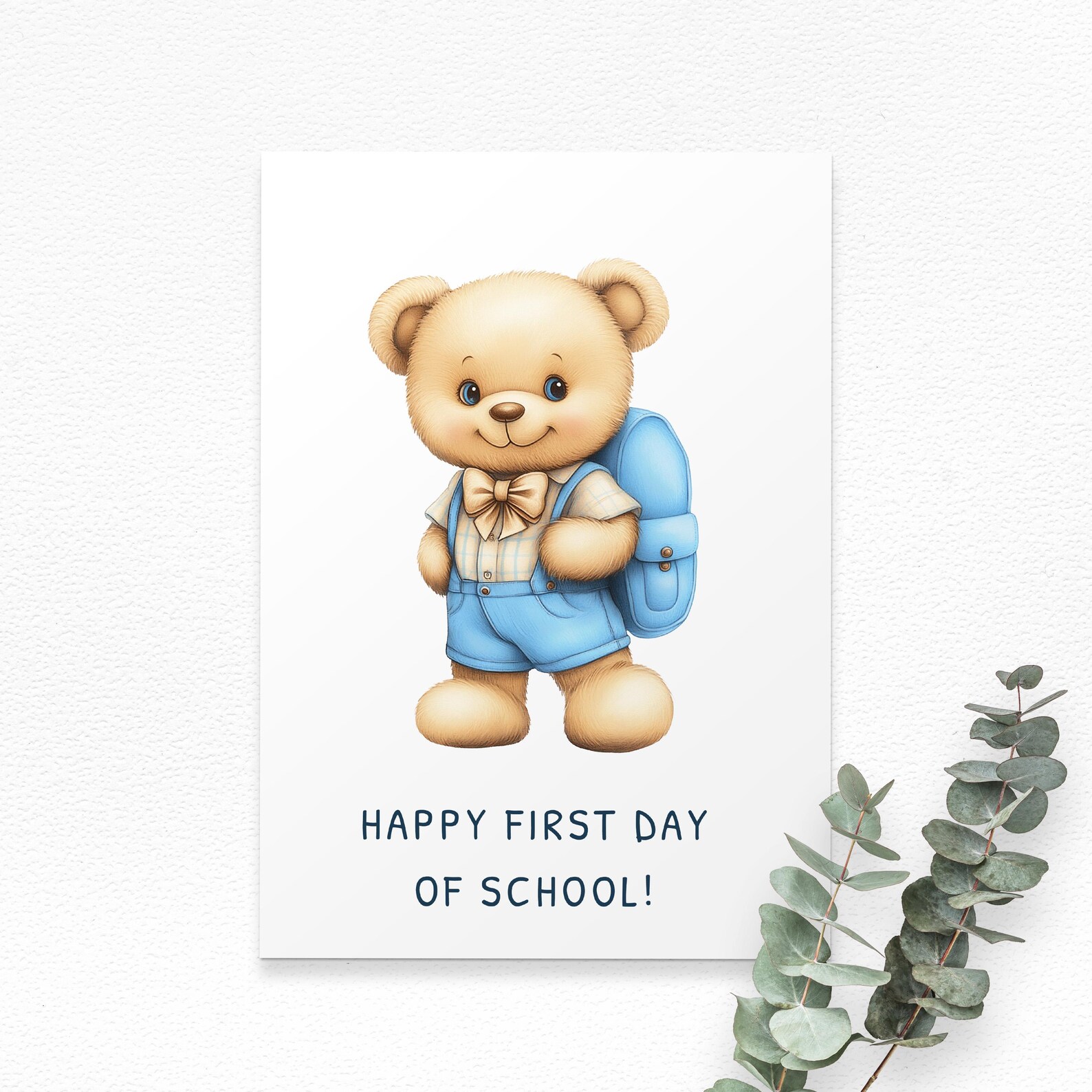 Watercolor Bear Back to School Clipart-teddy Bear Clip Art-baby Shower ...