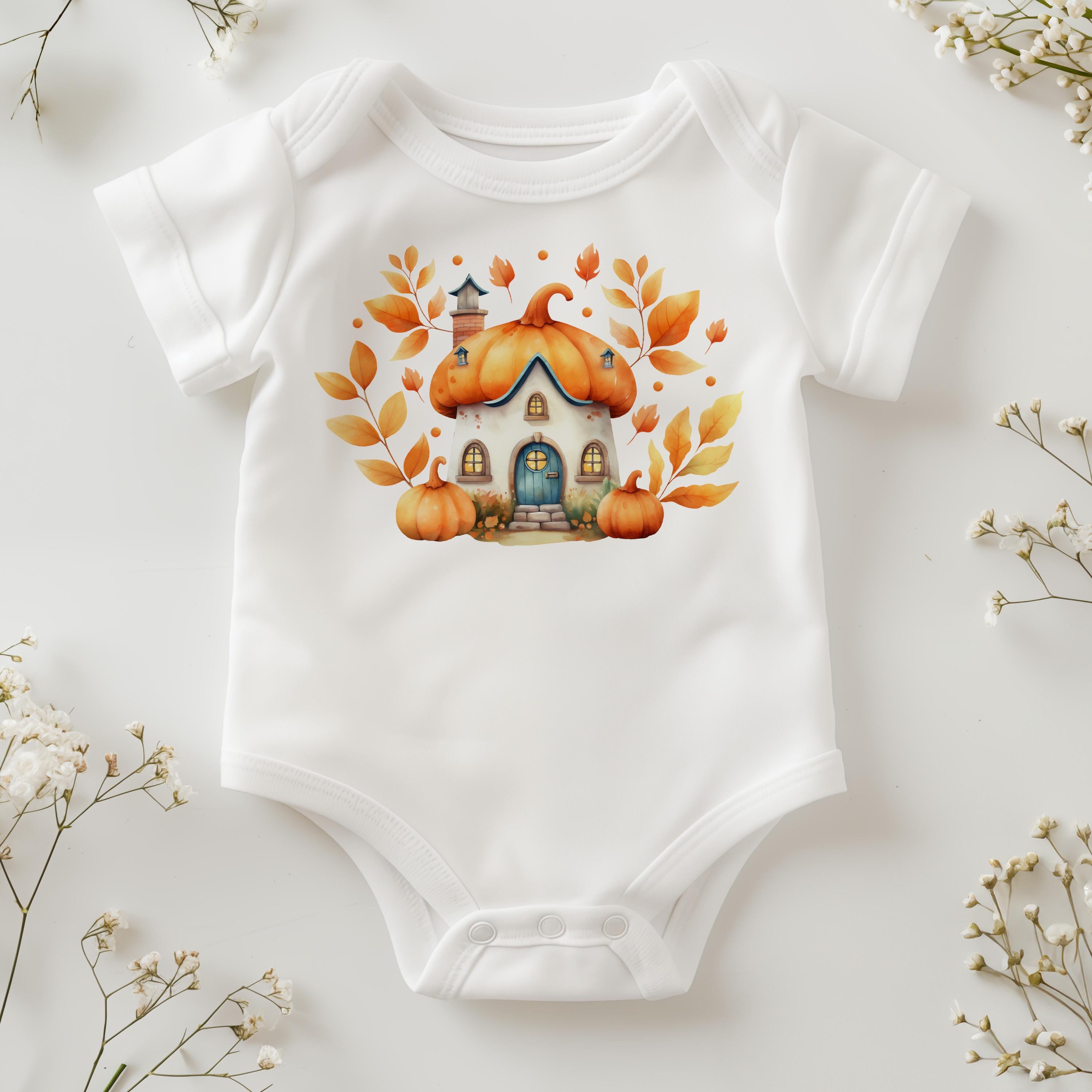 Halloween Pumpkin House Clipart Png-watercolor Gourds-autumn Festive ...