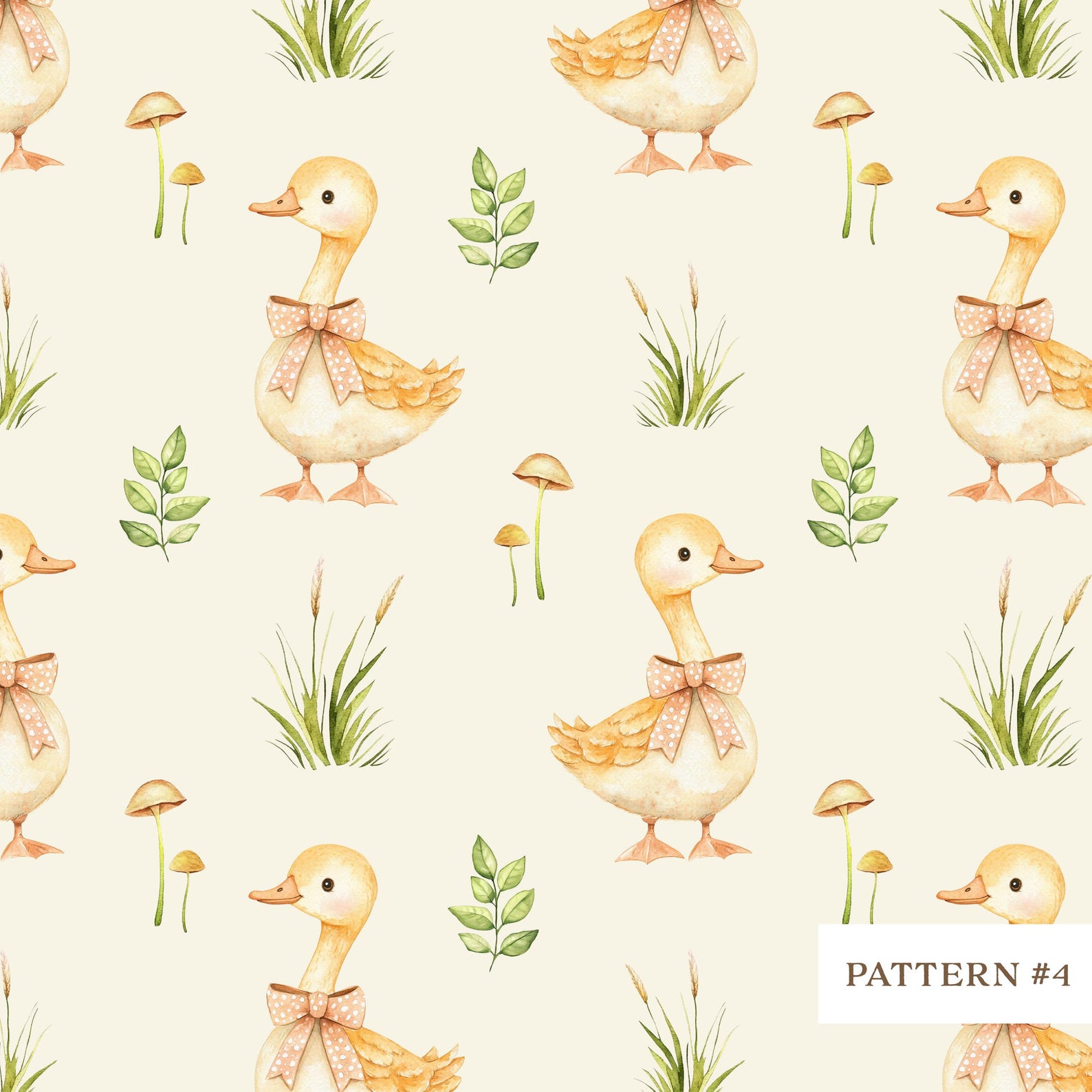 Adorable Duck Seamless Pattern, Digital Download, Baby Shower Decor ...