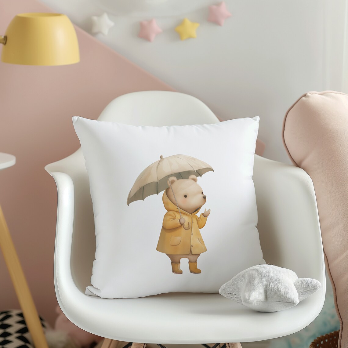 Bear With Umbrella Clip Art-bear in Raincoat Watercolor Illustration ...
