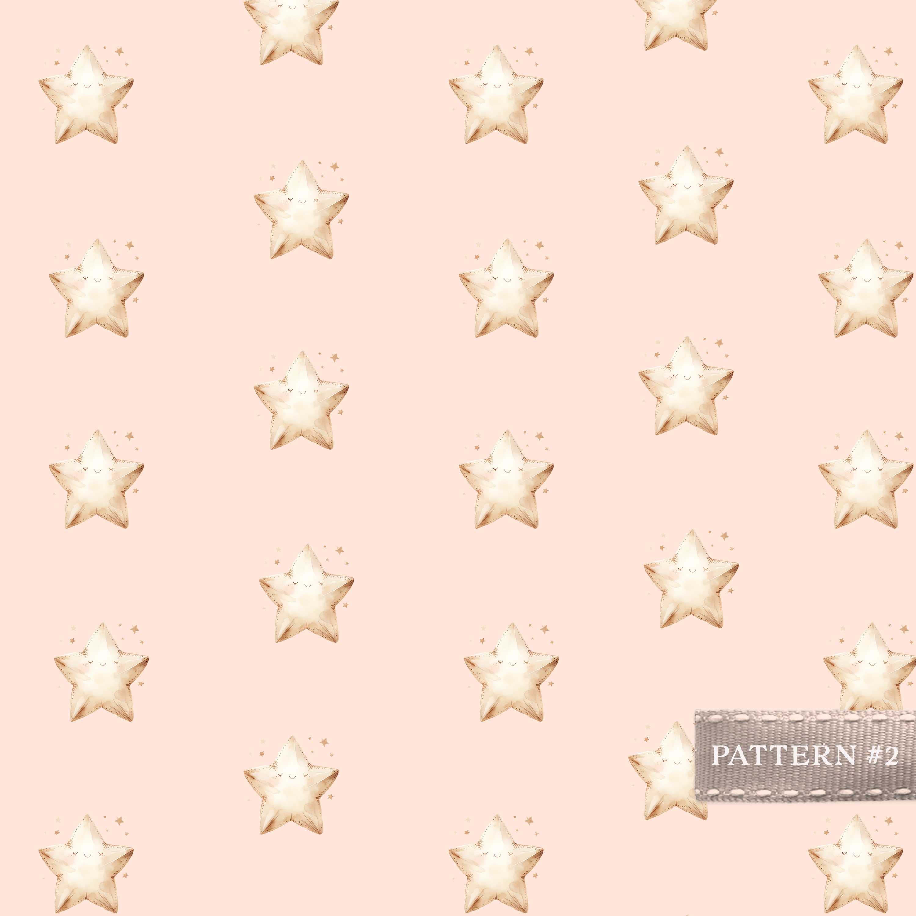 Stars Seamless Pattern-star Watercolor Pattern-digital Paper-celestial ...