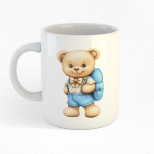 Watercolor Bear Back to School Clipart-teddy Bear Clip Art-baby Shower ...