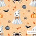 Cute Ghosts Seamless Pattern-pumpkins-spider-bat-halloween Spooky ...