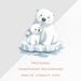 Mama Polar Bear Clipart-watercolor Polar Bears Clipart-cute Baby Polar ...