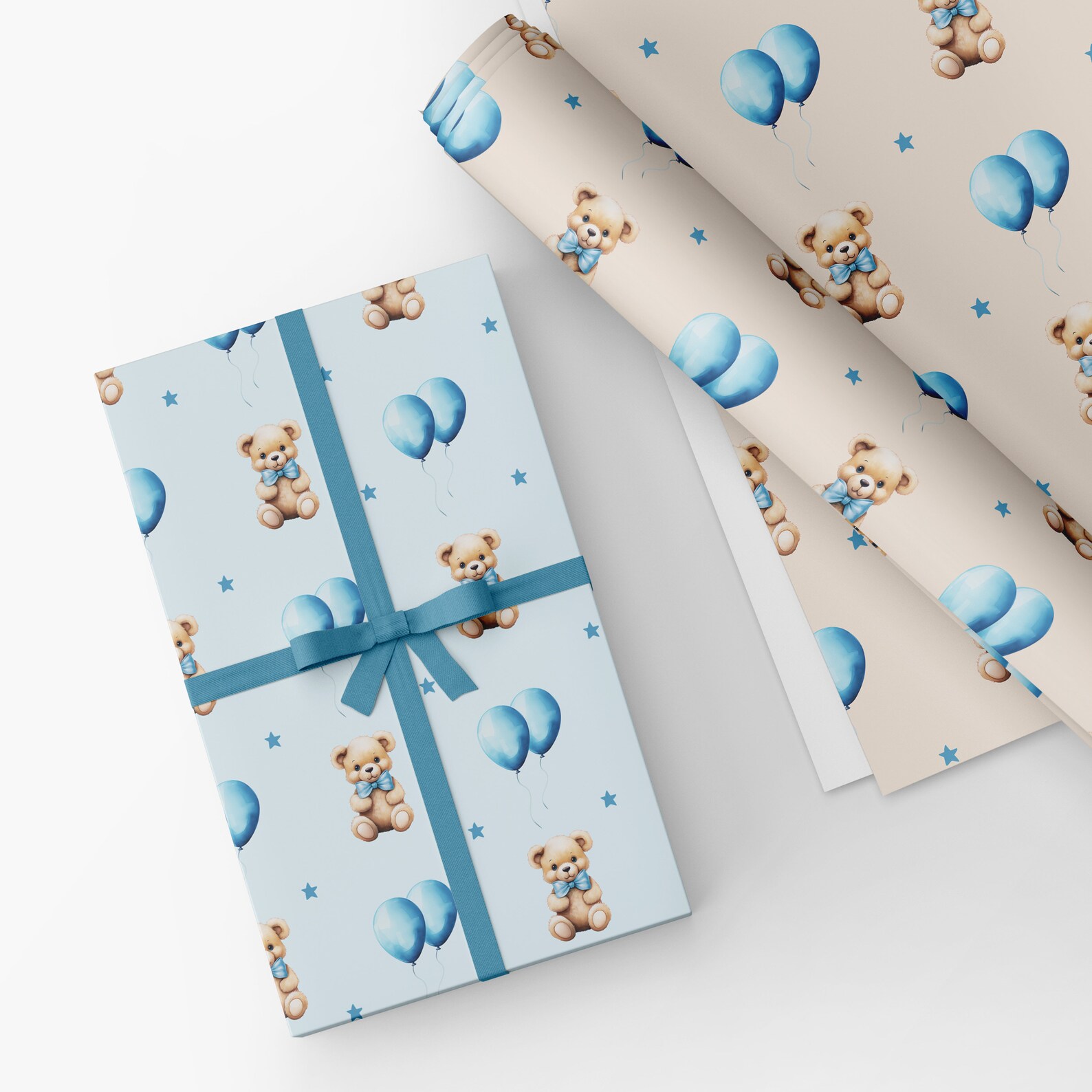 Teddy Bear With Balloon Seamless Pattern-repeating Pattern-teddy Bear ...