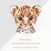 Adorable Baby Leopard Nursery Art, Printable Wall Decor, Safari Animal ...