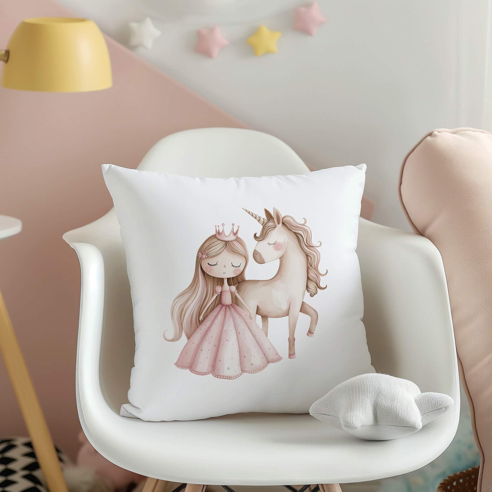 Princess With Unicorn Clipart-unicorn Watercolor Illustration-girl ...