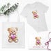 Watercolor Adorable Teddy Bear Holding Pink Heart Clipart, Valentine's ...
