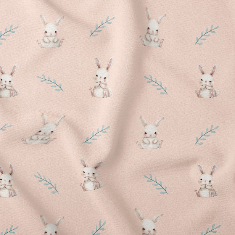 Cute Bunny Seamless Pattern - Rabbit Watercolor Pattern - Digital Paper ...