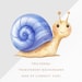 Cute Snail Watercolor Clipart PNG, Nursery Wall Art, Woodland Animal ...