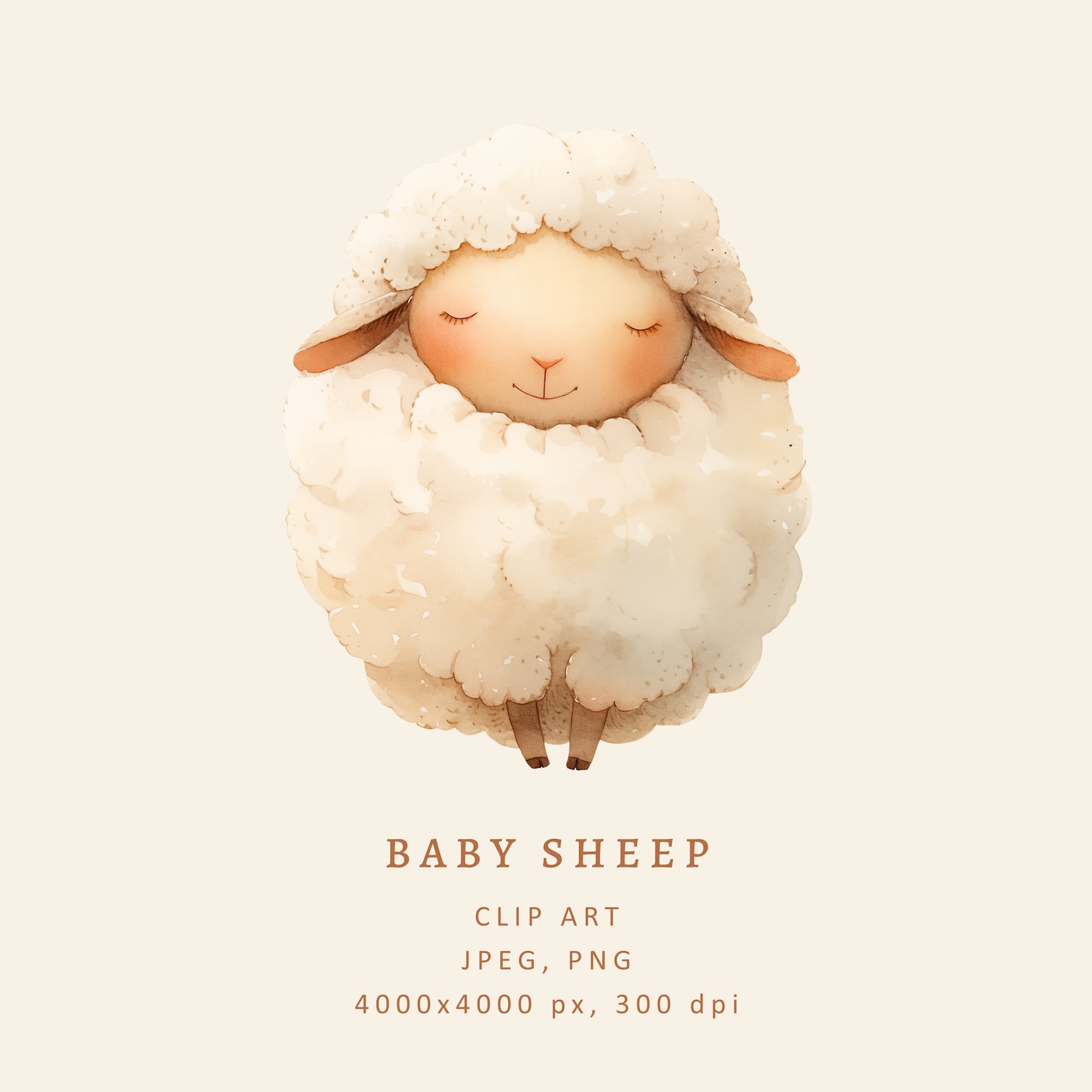 Sheep Clipart - Sheep Watercolor Illustration - Animal Clipart - Baby ...