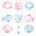 Cute Mermaid Clipart Bundle, Watercolor Mermaid Friends PNG Set, Cute ...