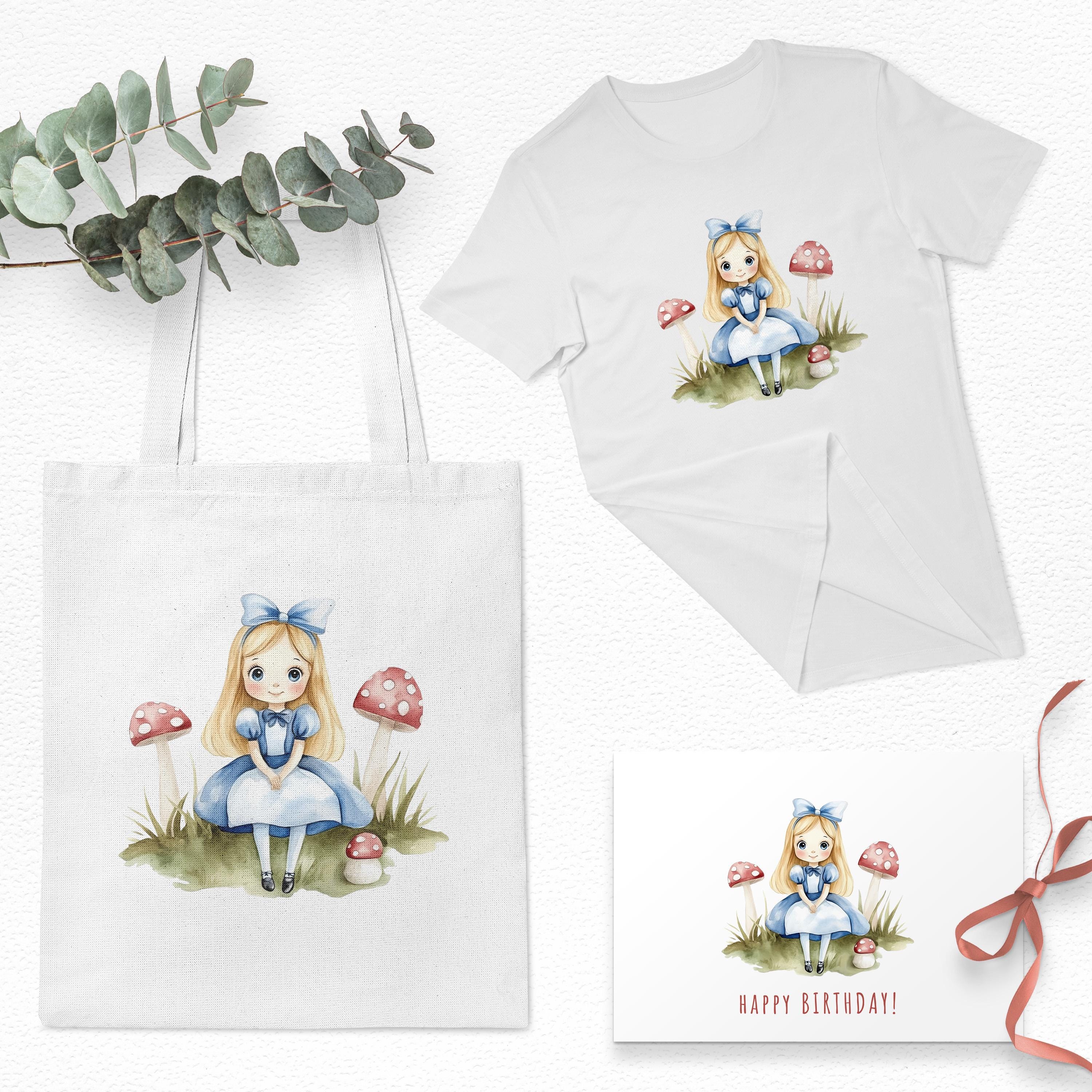 Alice in Wonderland Clipart - Cute Fairy Tale Illustration, Storybook ...
