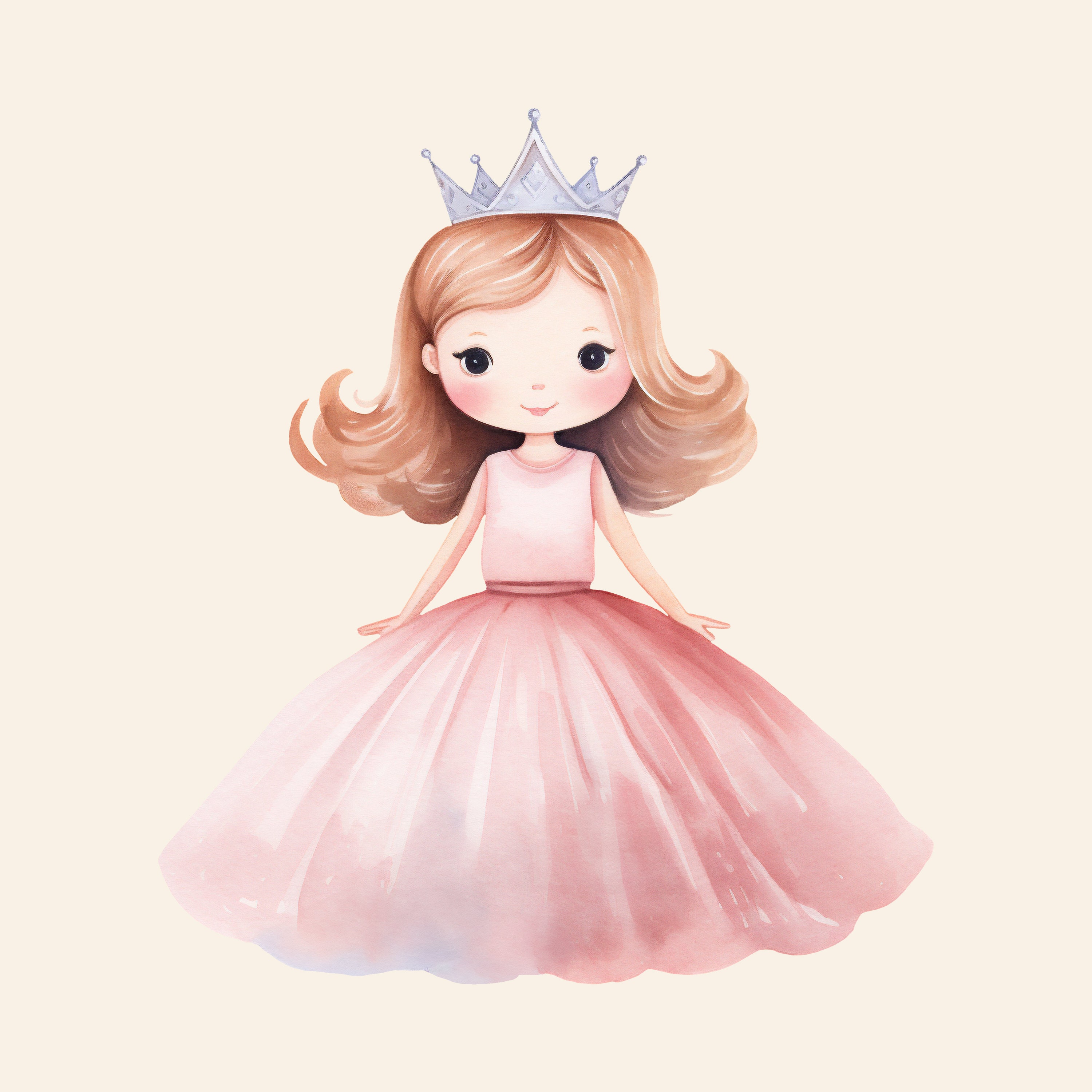 Little Princess Clipart-watercolor Princess Clipart-fairytale Clip Art ...