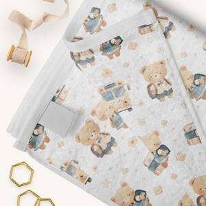 Teddy Bears Seamless Pattern-back to School Pattern-fabric Design ...