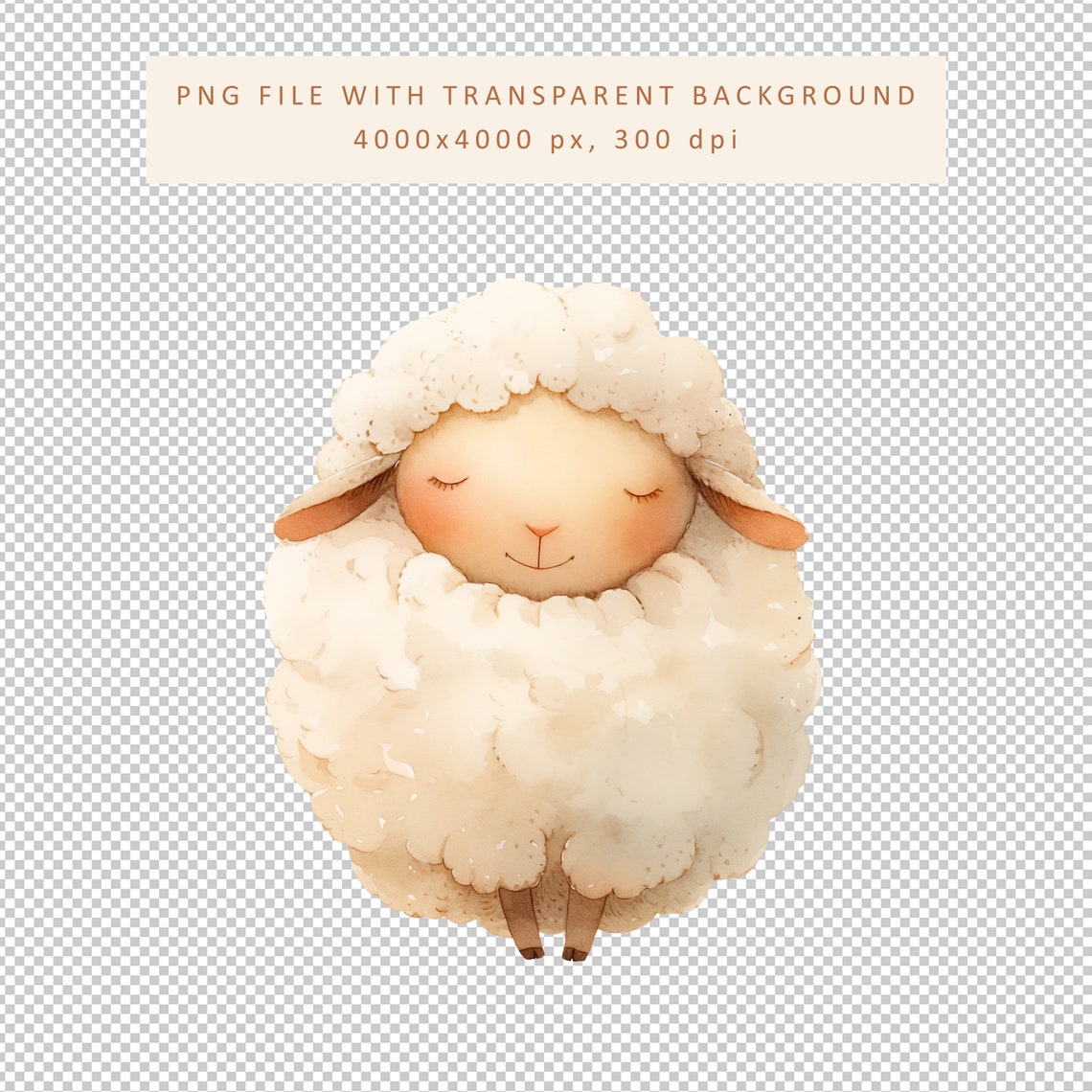 Sheep Clipart - Sheep Watercolor Illustration - Animal Clipart - Baby ...