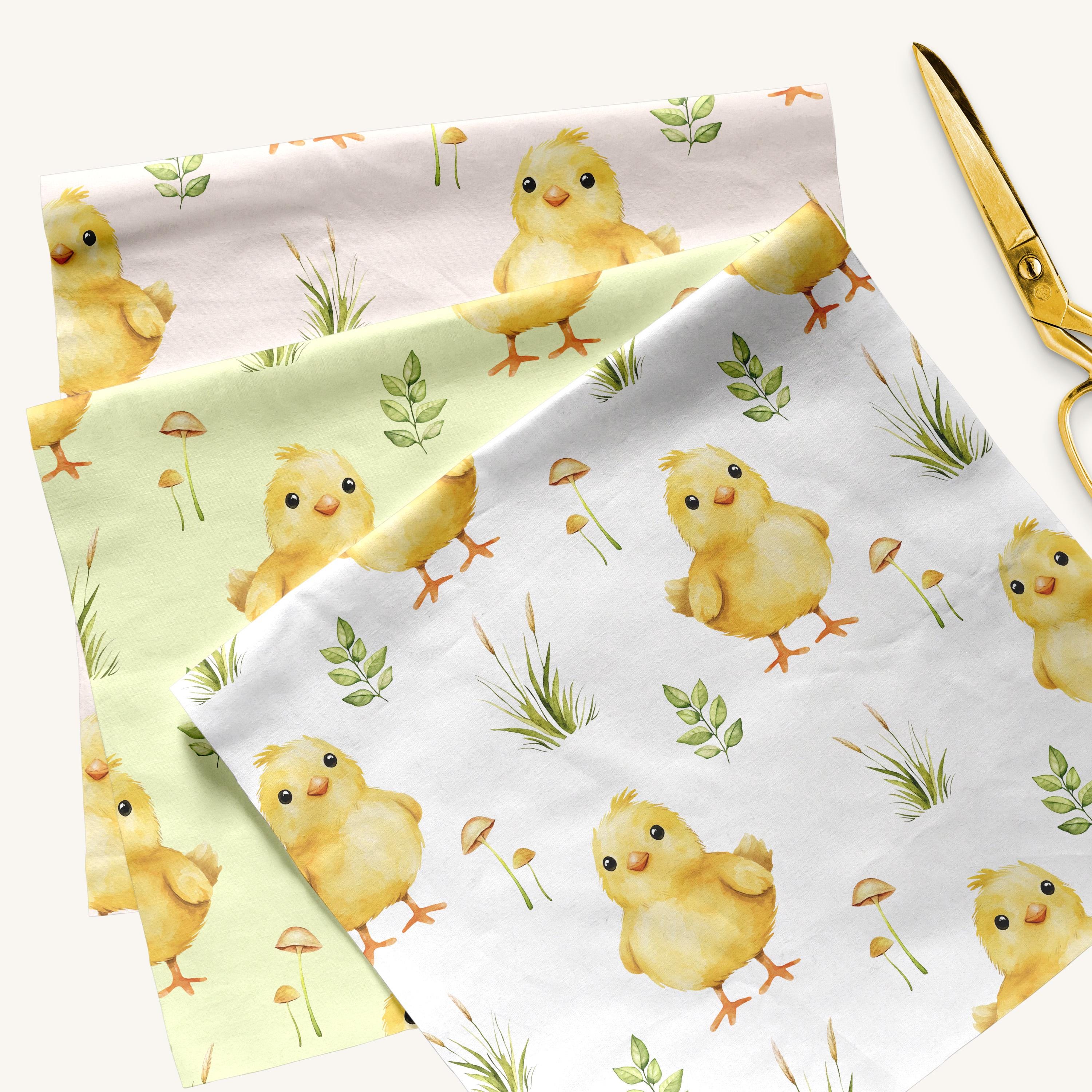 Watercolor Baby Chick Pattern, Cute Easter Seamless Digital Paper ...